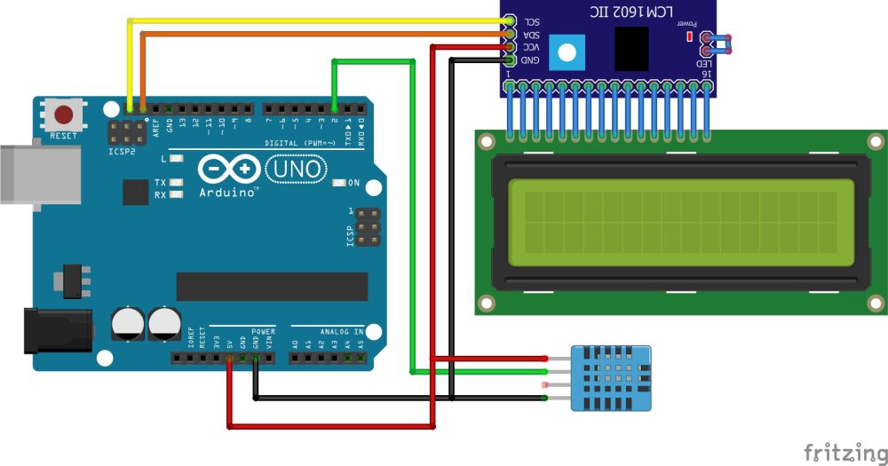 Arduino UNO & DHT11 To LCD - The Invention - จุดไฟความคิดสร้างสรรค์ในตัวคุณ