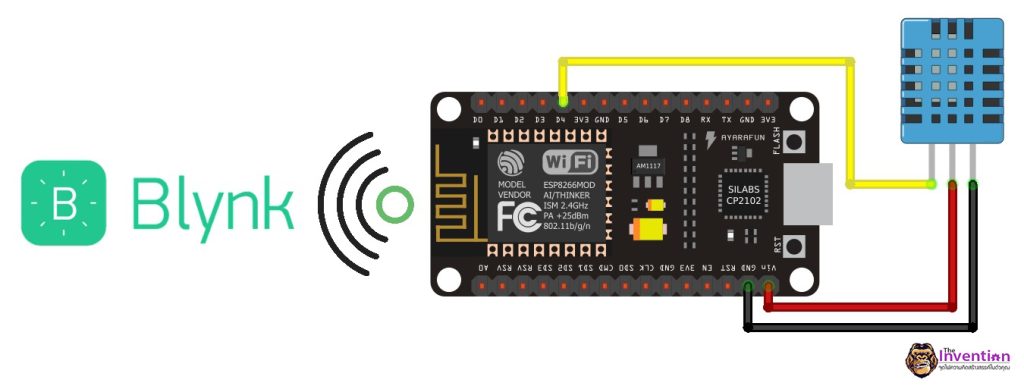 Esp8266 & DHT11 To Blynk - The Invention - จุดไฟความคิดสร้างสรรค์ในตัวคุณ