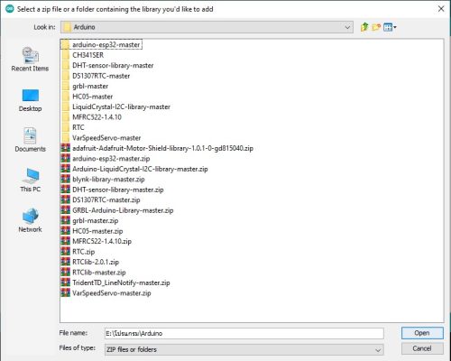 การติดตั้ง Library สำหรับโปรแกรม Arduino IDE - The Invention - จุดไฟ ...