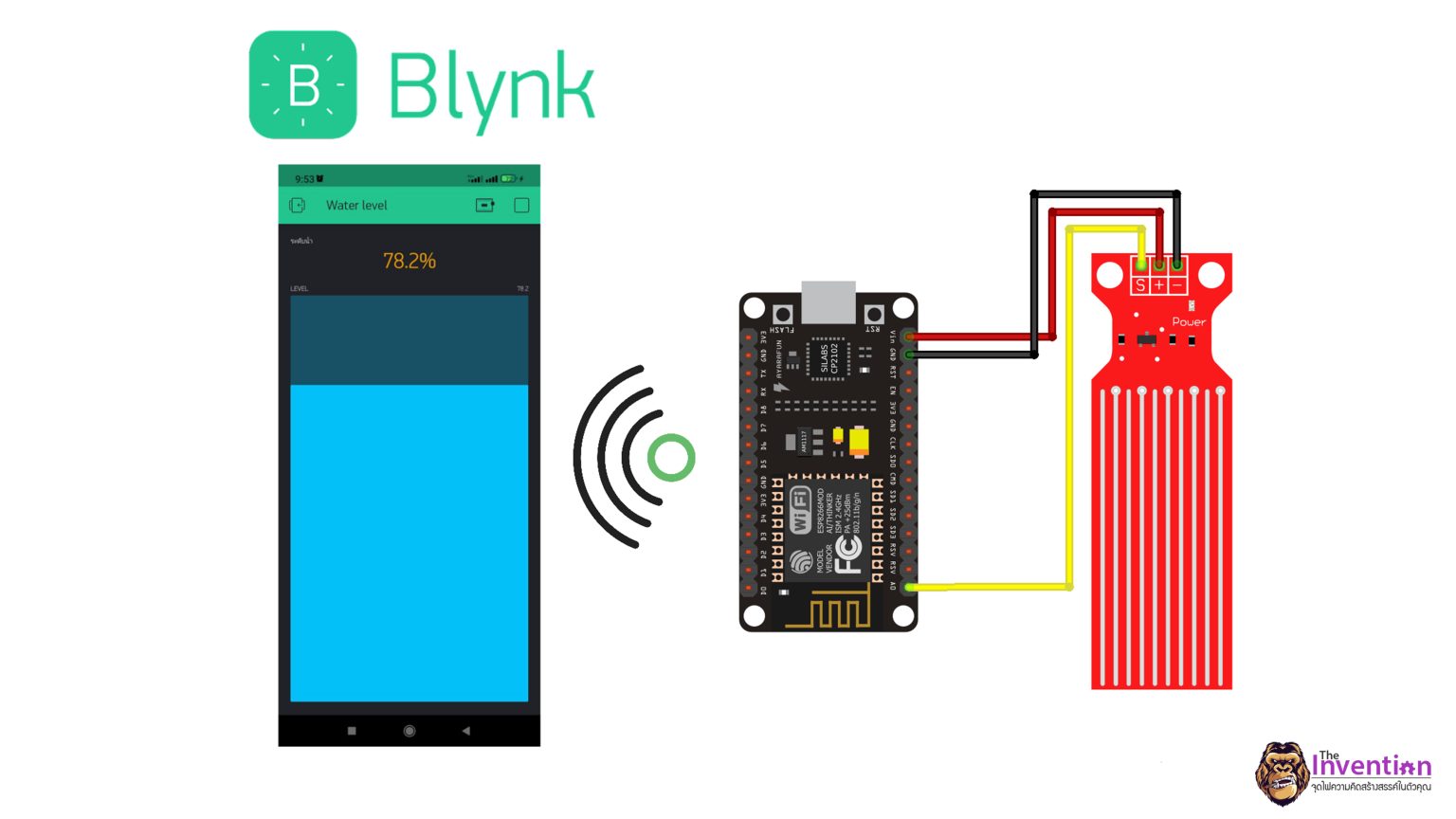 สอนใช้งาน Sensor Water Level ให้แสดงค่าระดับน้ำในแอพ Blynk - The ...