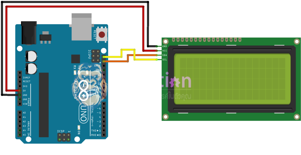 สอนใช้ Arduino : ต่อจอแอลซีดี 20×4 ผ่านพอร์ต I2C กับบอร์ด ARDUINO UNO ...