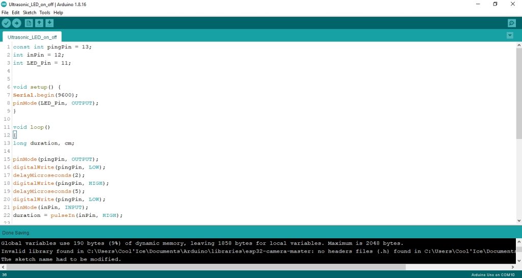 สอนการใช้งาน Ultrasonic Module Hc Sr04 กับ Arduino Uno The Invention