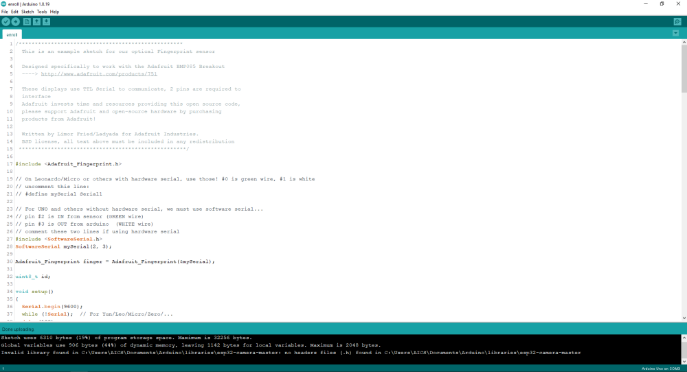 สอนใช้งาน Fingerprint Sensor รุ่น R307 กับ Arduino UNO - The Invention ...