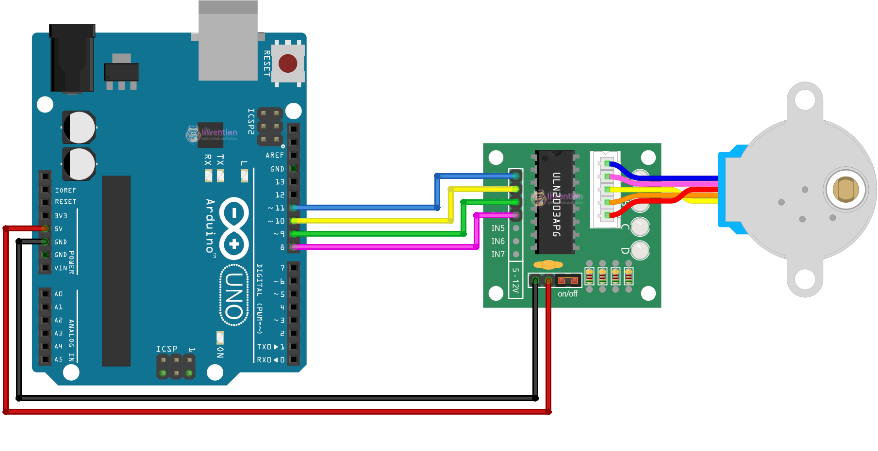 รีวิวการใช้งาน Stepper Motor 28BYJ-48 with Arduino UNO - The Invention ...